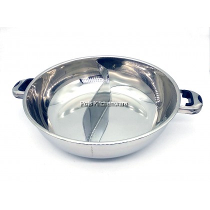 Toffi Stainless Steel Steamboat Pot with Glass/Steel Lid with/without ...