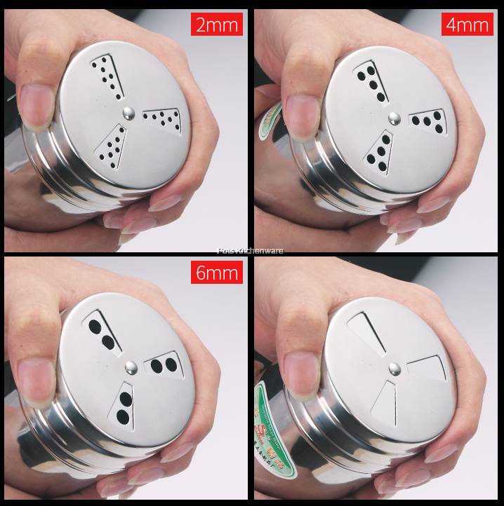 Toffi Stainless Steel Seasoning Condiment Sugar Pepper Cheese Powder ...