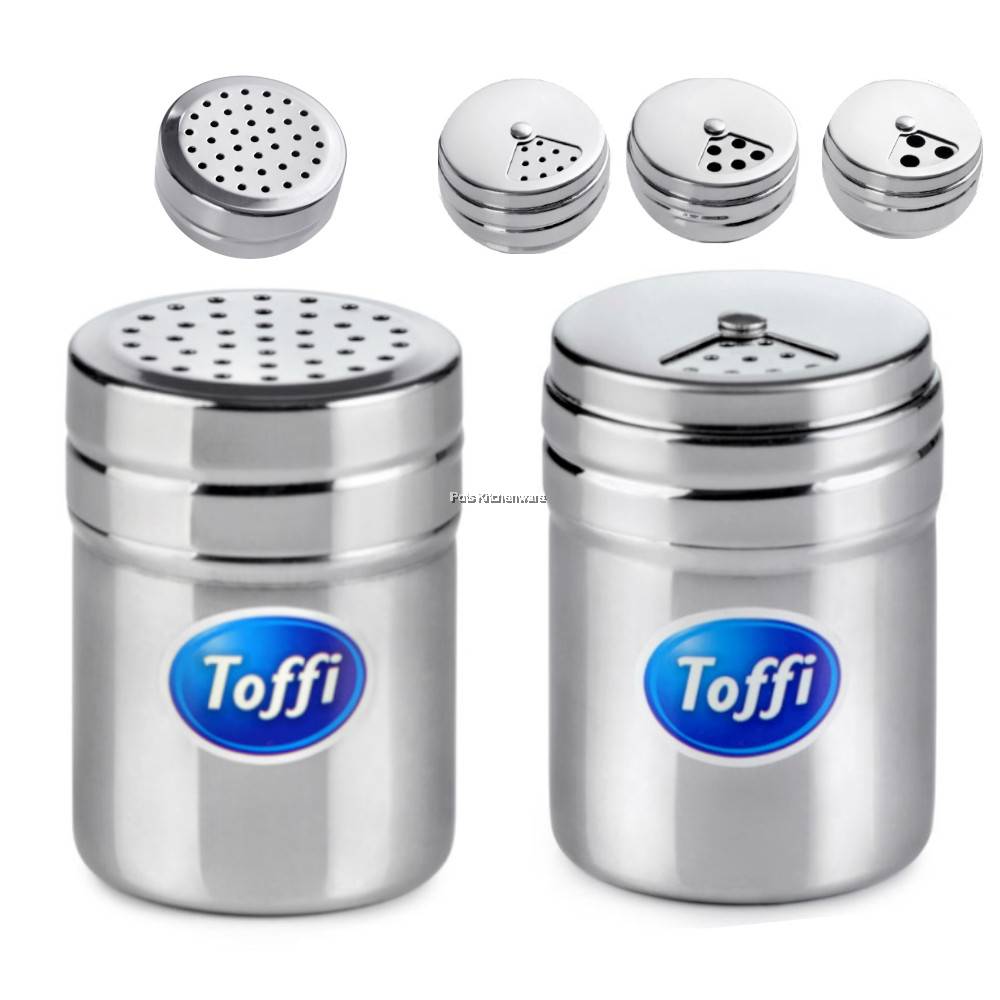 Toffi Stainless Steel Seasoning Condiment Sugar Pepper Cheese Powder ...