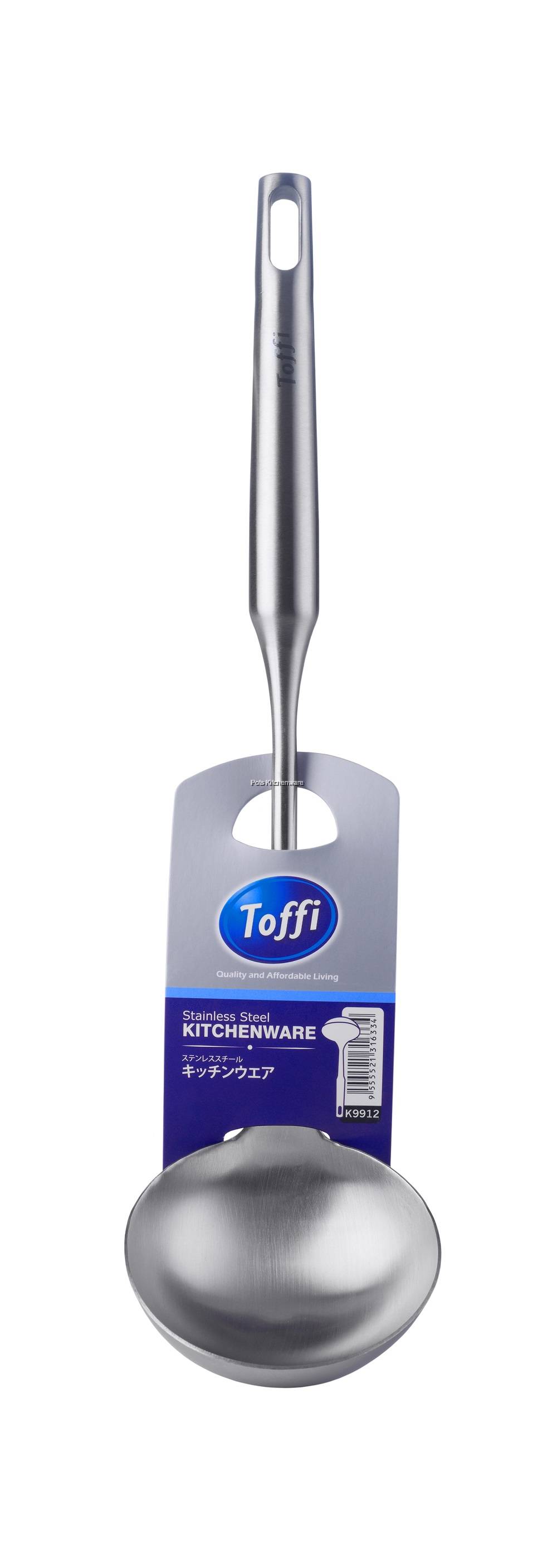 Toffi Stainless Steel Kitchen Utensils Set Slotted Turner Spatula Ladle ...