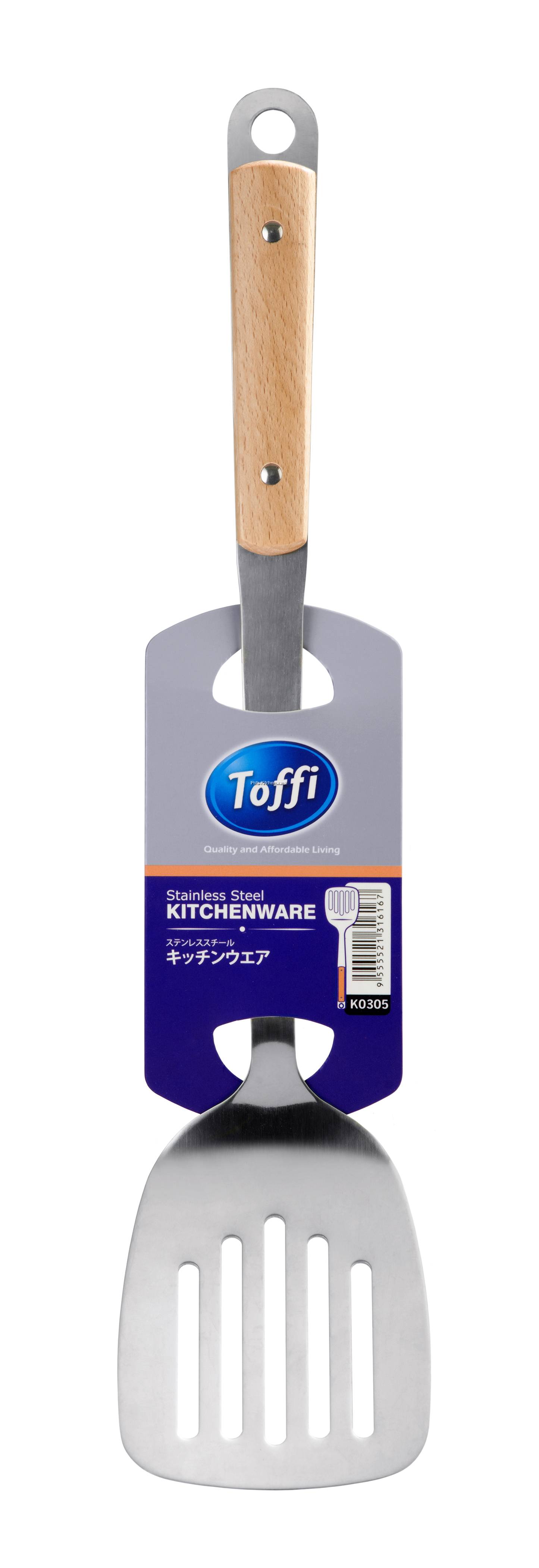 Toffi Stainless Steel Turner Slotted Turner Ladle Senduk Sup Sudip ...