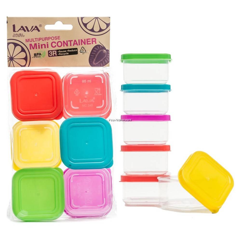 Lava 95ML(6pcs) /190ML(4pcs) Mini BPA Free Plastic Candy Cookies Food ...