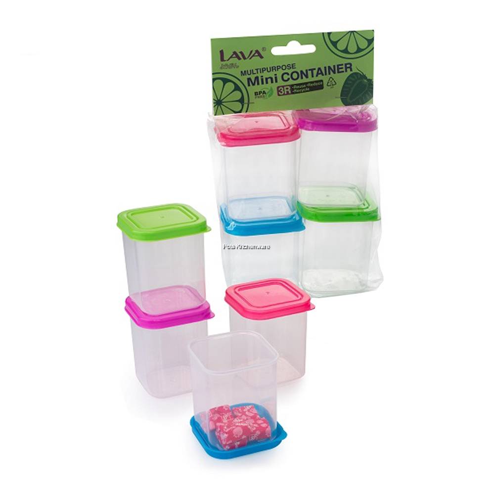 Lava 95ML(6pcs) /190ML(4pcs) Mini BPA Free Plastic Candy Cookies Food ...