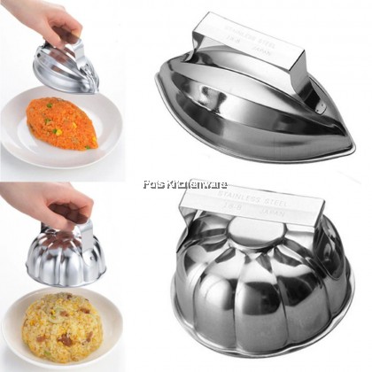 Japanese Style Stainless Steel 18.8 Rice Mold Omurice Mold Omelette ...