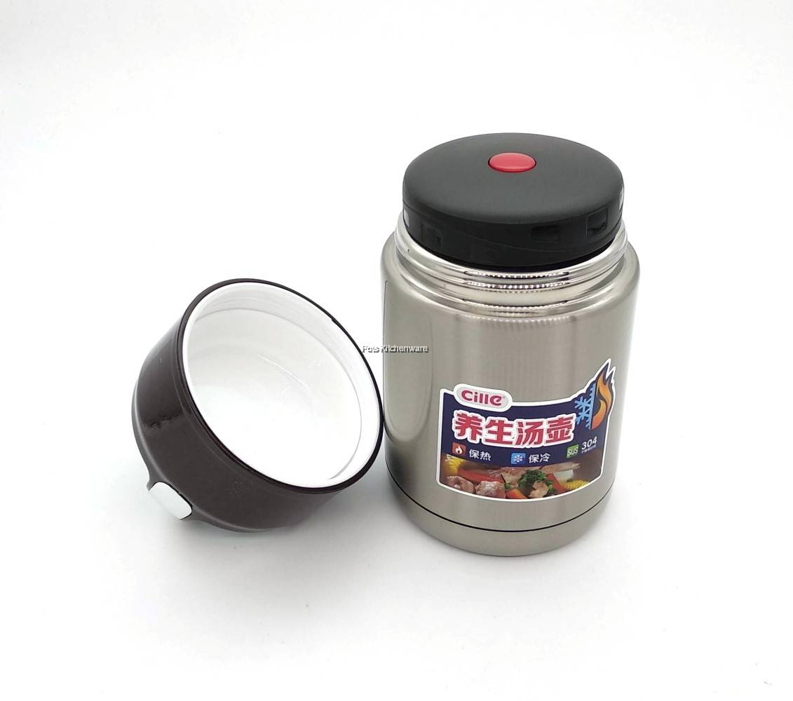 Stainless Steel SUS304 800ml Vacuum Warm Pot/ Double Wall Food Flask ...