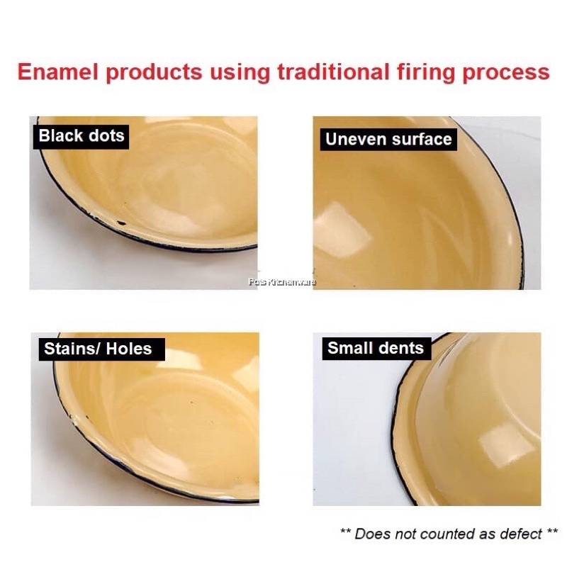 3pcs Enamel Plate Vintage Traditional Rice Plate Enamel Dish Plate ...