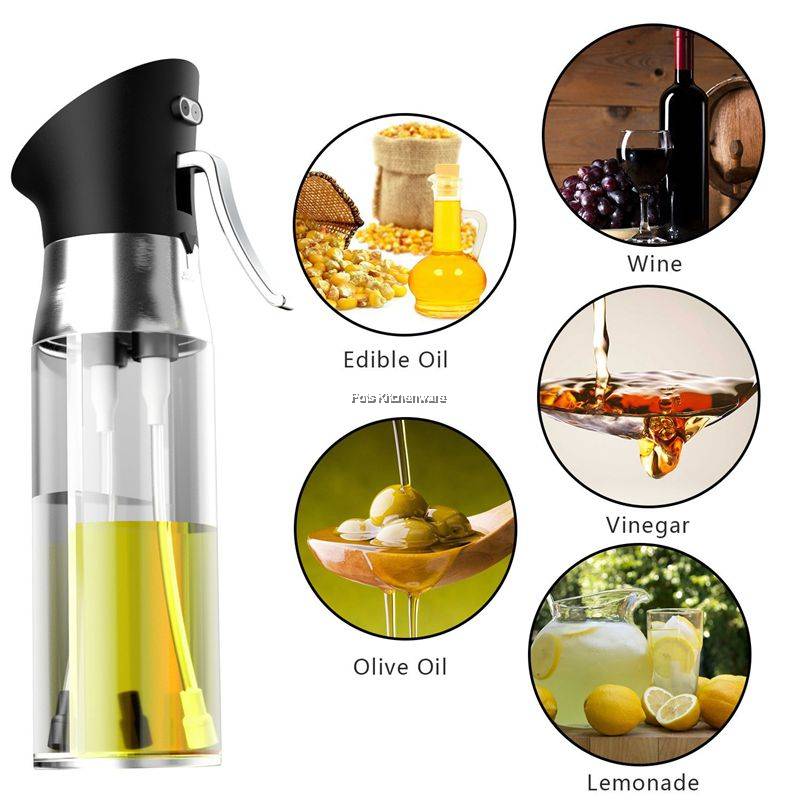 Banquet 2-in-1 Oil Spray Dispenser Vinegar Spray Glass Bottle 喷油瓶 Botol ...