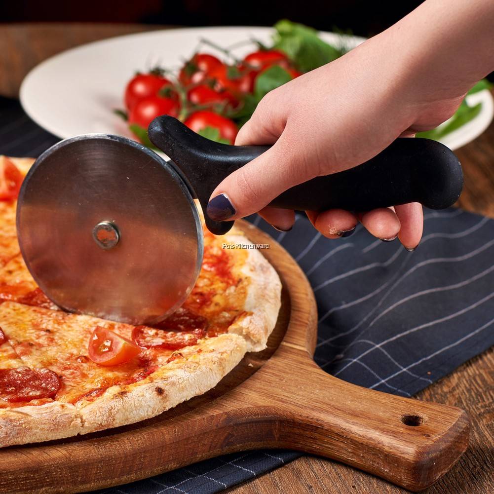 4inch Stainless Steel Pizza Knife Pizza Cutter Dough Cutter Roller ...