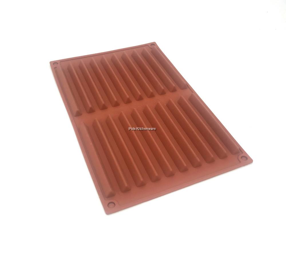 20 Holes Silicone Chocolate Cracker Stick Mold (10.5cm) - PL270