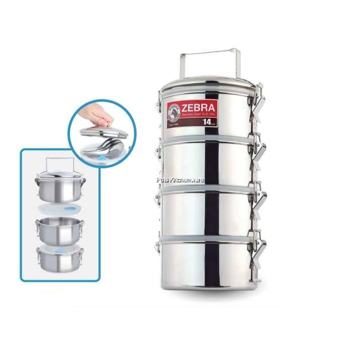 Zebra Stainless Steel SUS304 14cm Air-Tight Smart-Locking System Multi ...