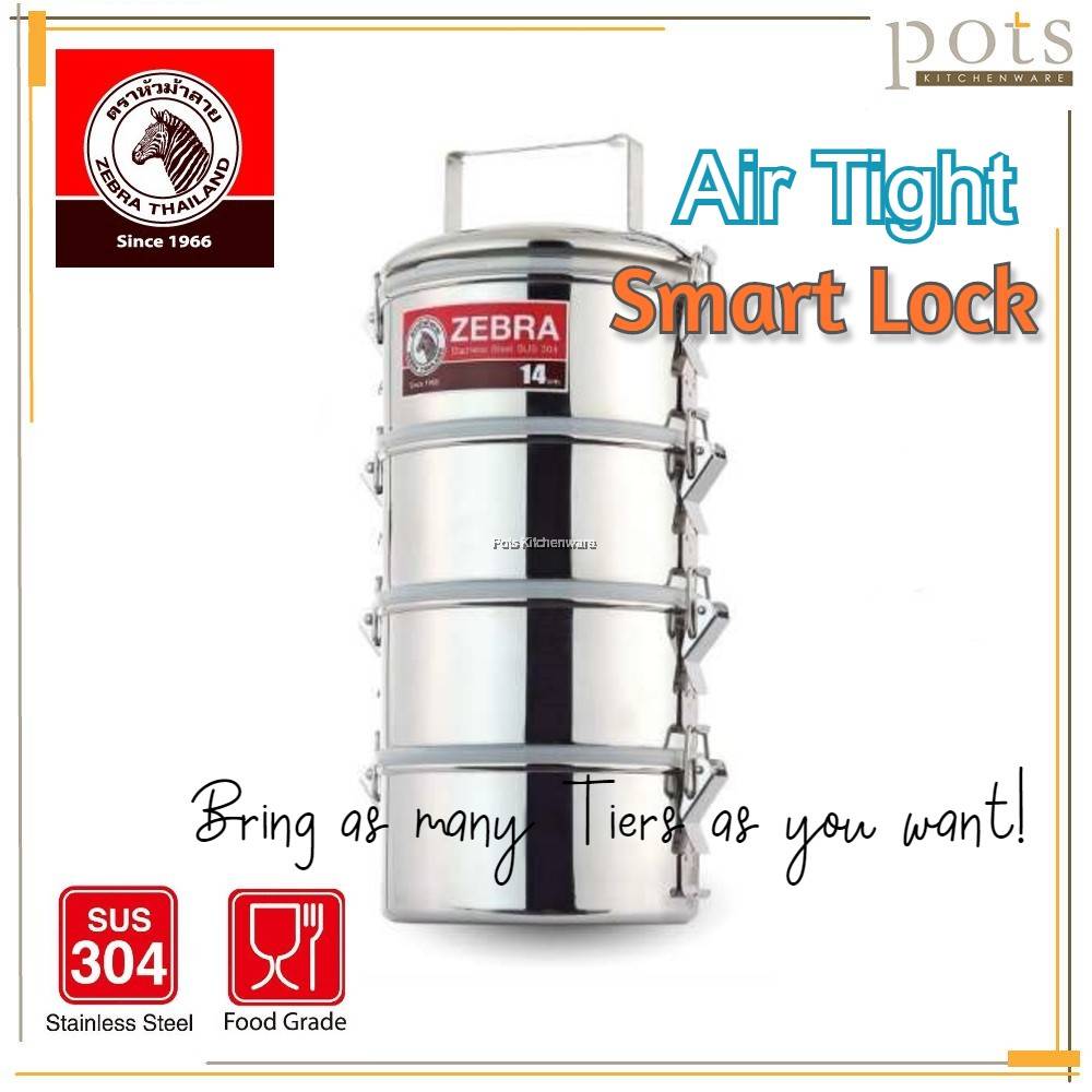 Zebra Stainless Steel SUS304 14cm Air-Tight Smart-Locking System Multi ...