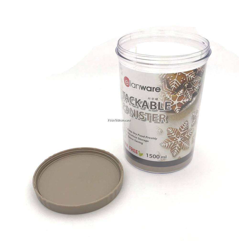 2pcs Elianware BPA Free Stackable Canister Storage Food Tupperware ...