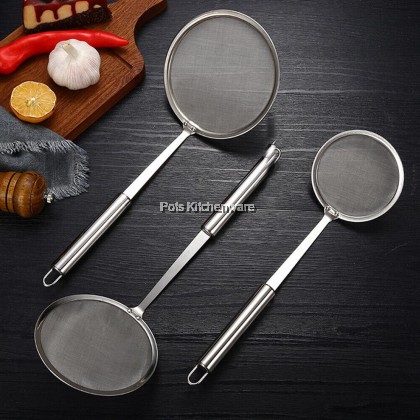 Toffi Stainless Steel Fine Mesh Oil Strainer Spoon Skimmer Flour Sieve ...