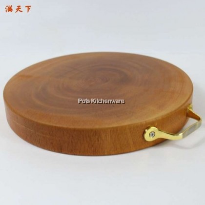 Imported Natural Whole Wood Wooden Round Chopping Board Block Cutting ...