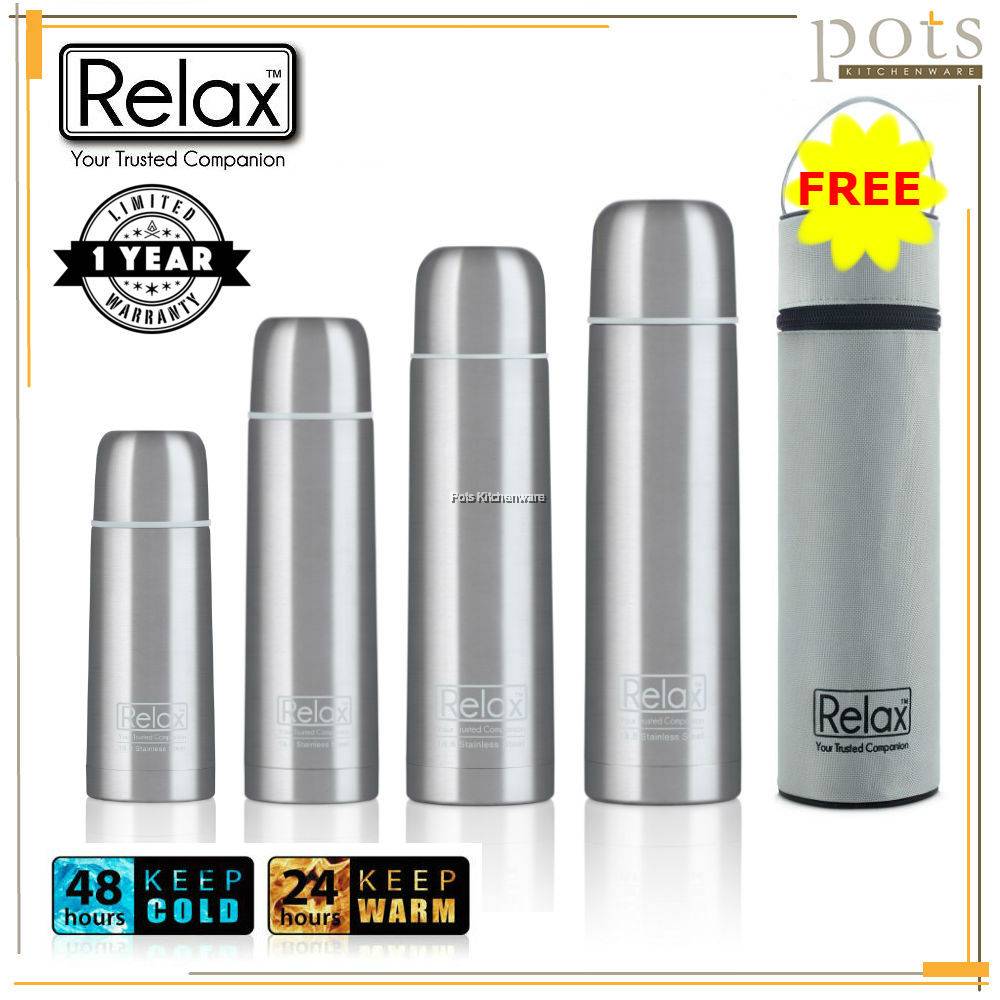 Relax SUS304 Stainless Steel Thermal Flask Keep Warm Cold Thermos ...