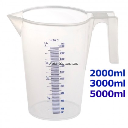 BPA Free Plastic PP Transparent Measuring Jug Jar Jug Ukur Besar 大容量量杯 (2000ml/3000ml/5000ml ...