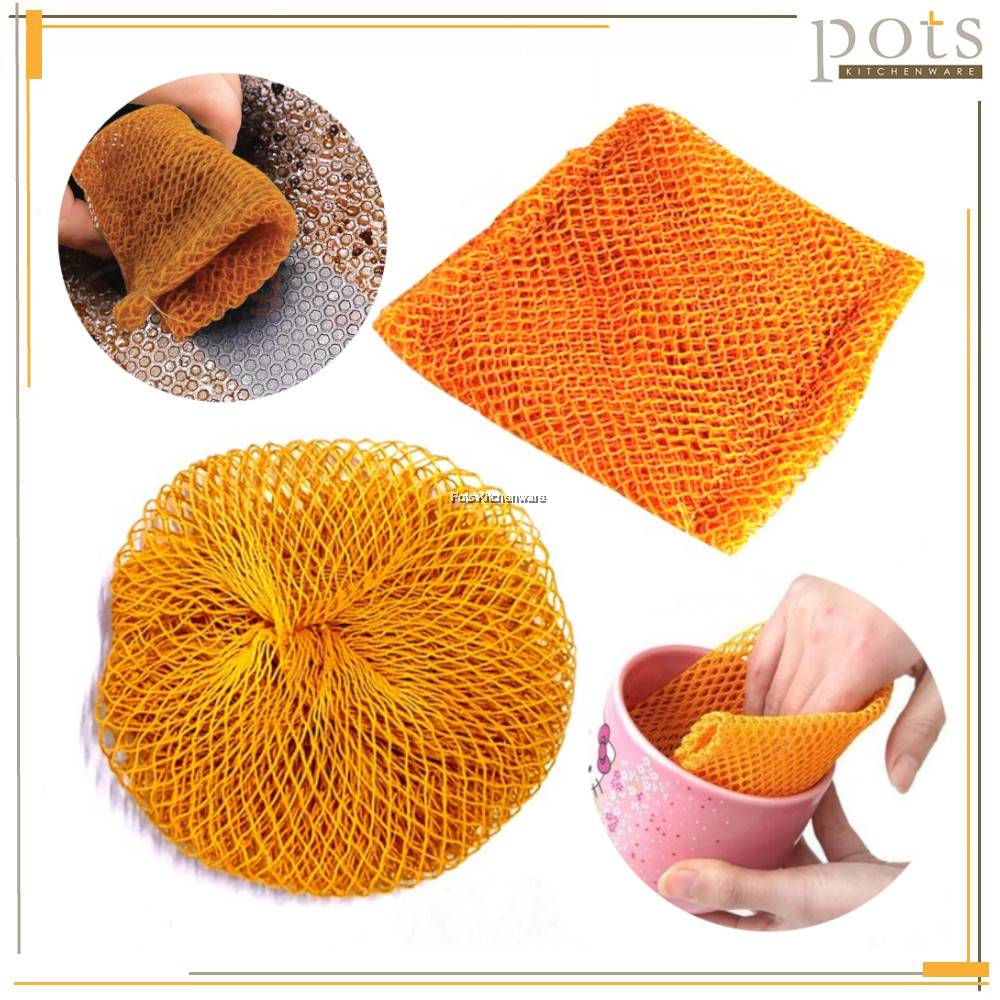 2pcs Thread Fishnet Dish Washing Net Cleaning Net Web Scrub Jaring Cuci ...