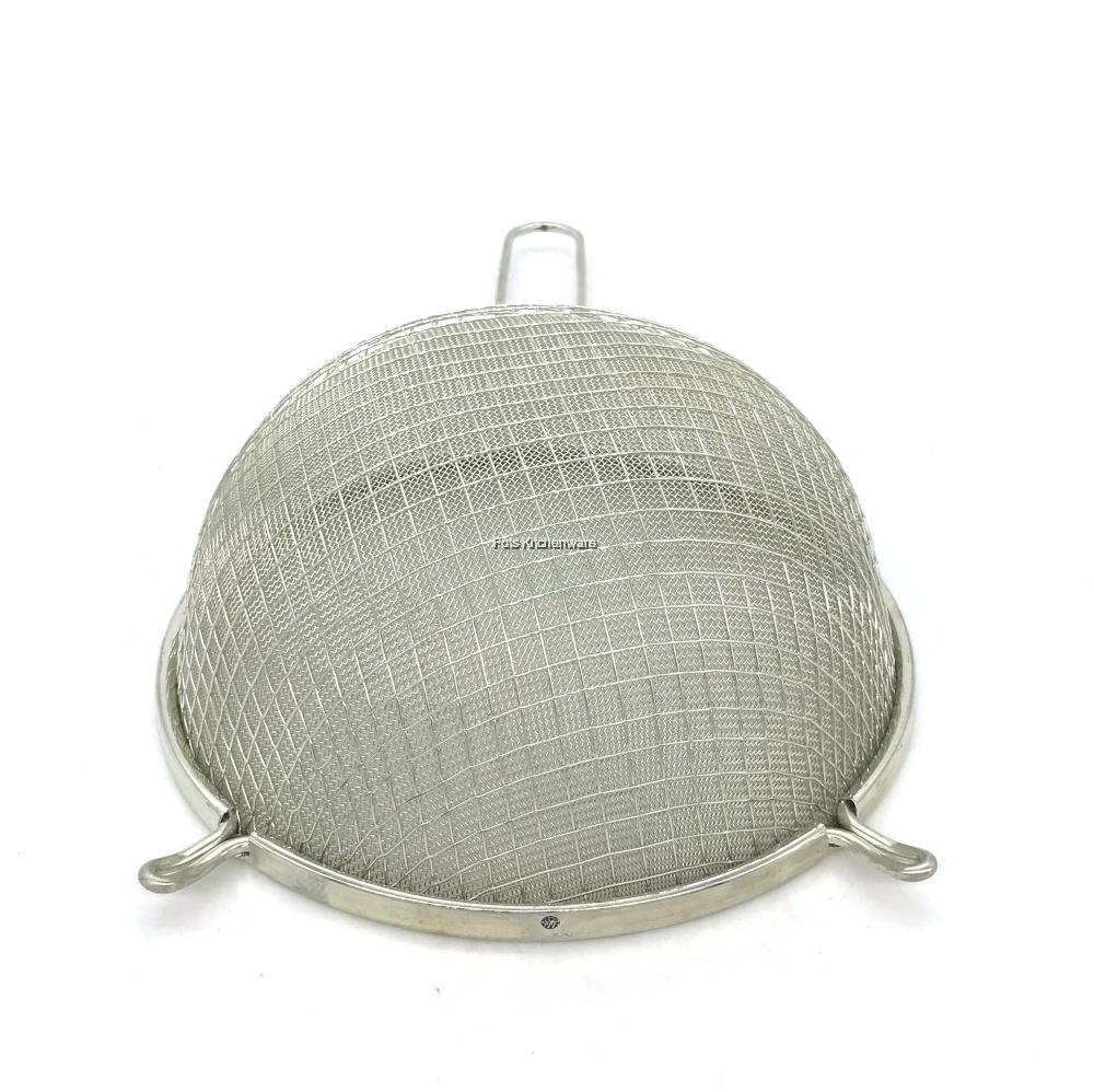 Double Layer Stainless Steel Deep Oil Mesh Strainer Flour Sieve Skimmer ...