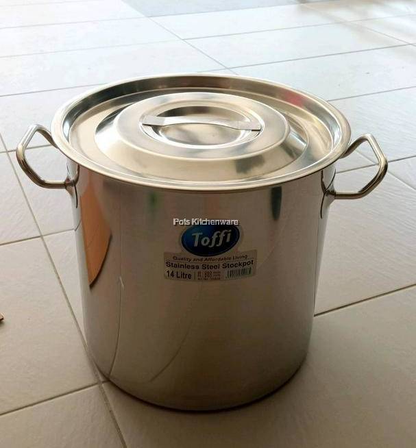 Toffi Stainless Steel Double Handle Stock Pot Stockpot Soup Pot Periuk ...