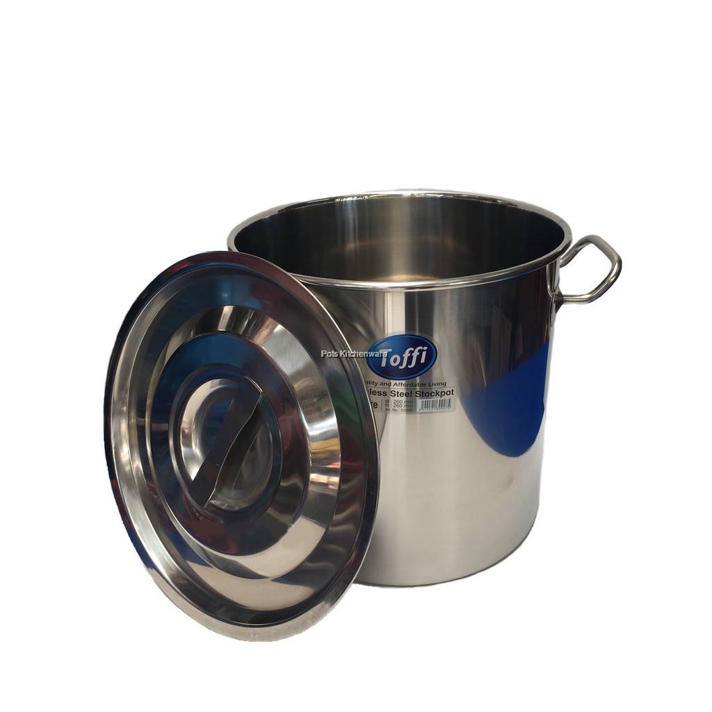 Toffi Stainless Steel Double Handle Stock Pot Stockpot Soup Pot Periuk ...