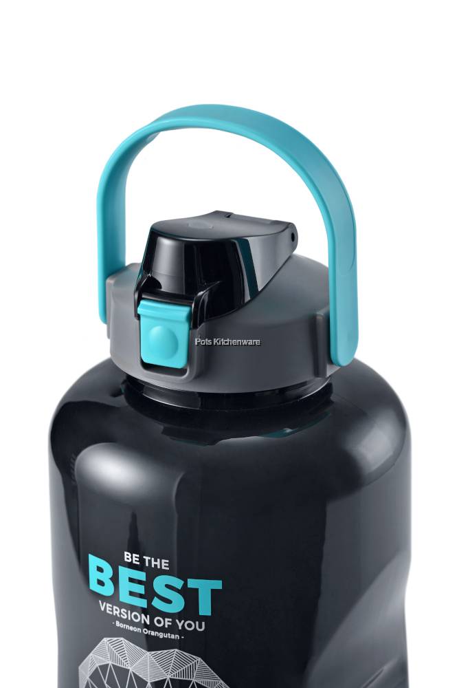 Relax Tritan BPA Free Push Button Lid With Straw Water Bottle Botol Air Minuman 水罐水壶 (1.5L/2L/3 ...