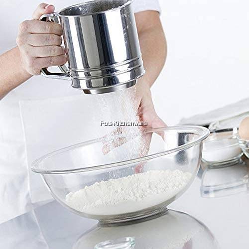 Stainless Steel Mesh Flour Sifter Sifting Strainer Shifter Cup Penapis ...