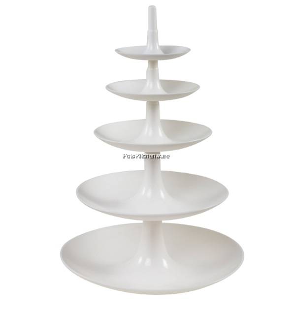 Felton 5 Tier Plastic Dessert Serving Stand High-Tea Rack 下午茶点心架 Rak ...