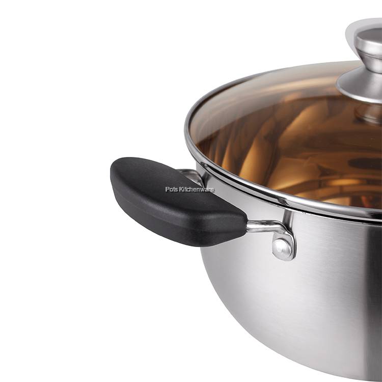 Stainless Steel SUS304 Casserole Pot Soup Pot With Glass Lid 不锈钢锅汤锅 ...