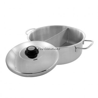 FREE GIFT Zebra Stainless Steel SUS 304 Divider Shabu Pot Steamboat Pot ...