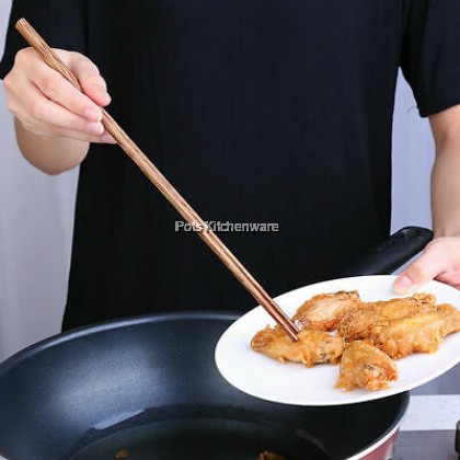 2 Pairs 33cm Extra Long Steamboat Hot Pot Bamboo Frying Chopsticks ...