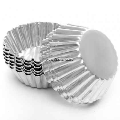 12pcs Aluminum Alloy Reusable Egg Tart Mould Fruit Tart Mold Cupcake ...