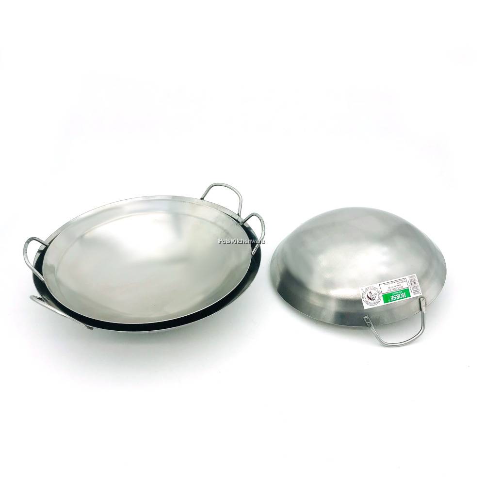 Horse Brand Stainless Steel 18CR Mini Small Size Wok Kuali Saiz Kecil ...