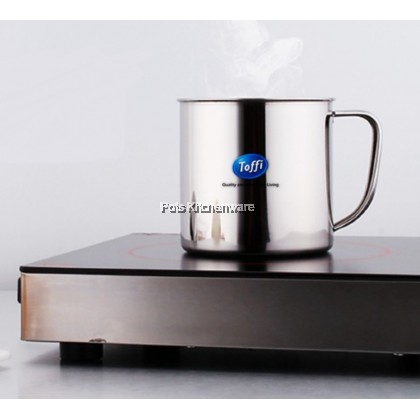 Toffi Stainless Steel Mug Coffee Cup with Lid Cover Handle Cawan Besi ...
