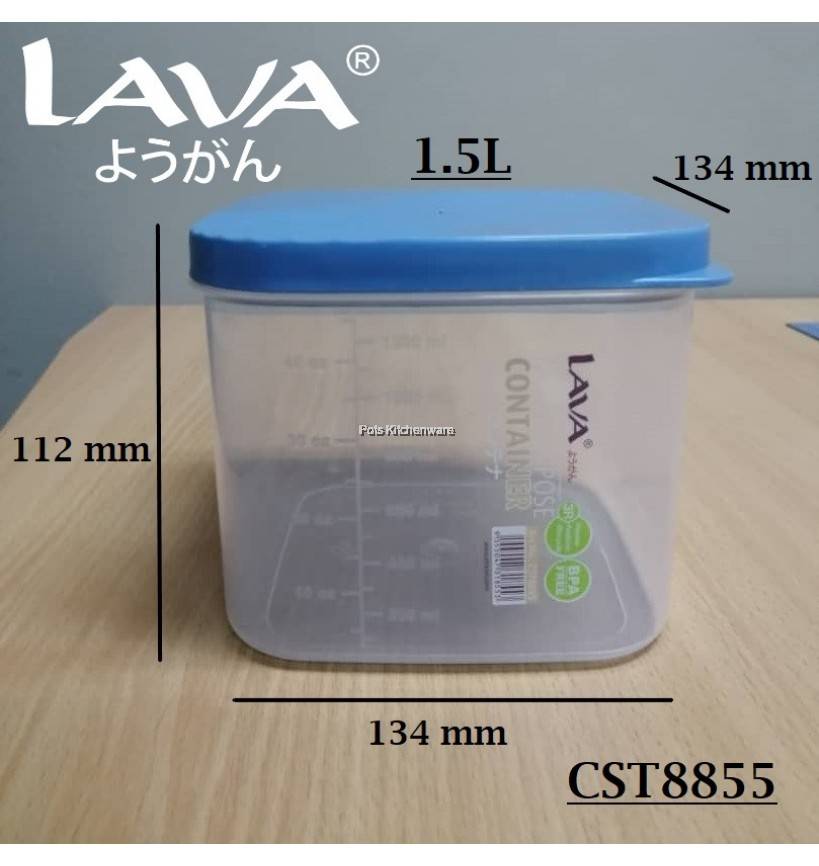 Lava BPA Free Plastic Snack Food Storage Multipurpose Container (2.3L/2 ...