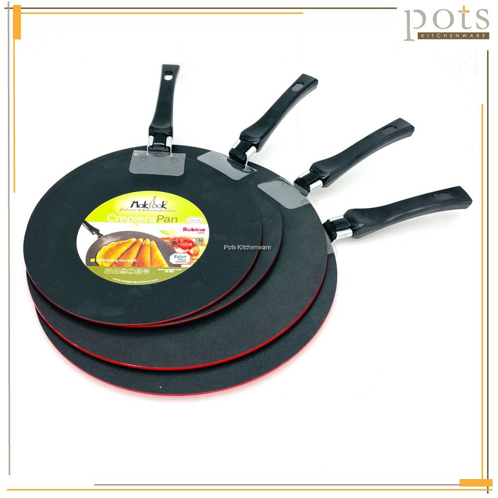 Non Stick Aluminum Crepe Pan Flat Pancake Crepiera Griddle Pizza Baking ...