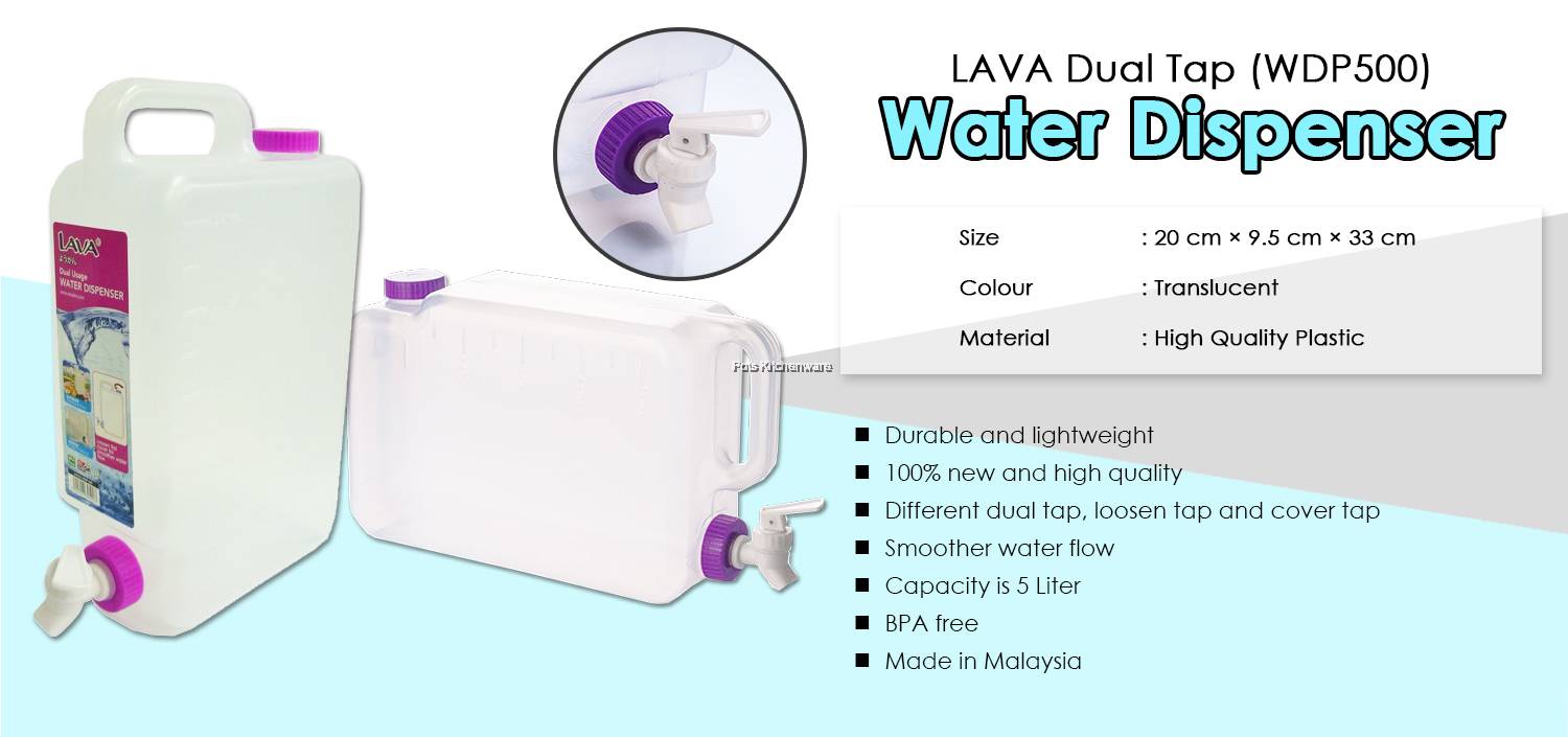 LAVA 5Litre BPA FREE Cool/Hot Dual Double Tap Juice Drinks Water ...