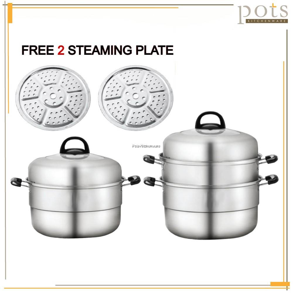 Stainless Steel SUS 304 High Quality Multi-function Steamer Steaming Pot (30cm/32cm/34cm/36cm ...