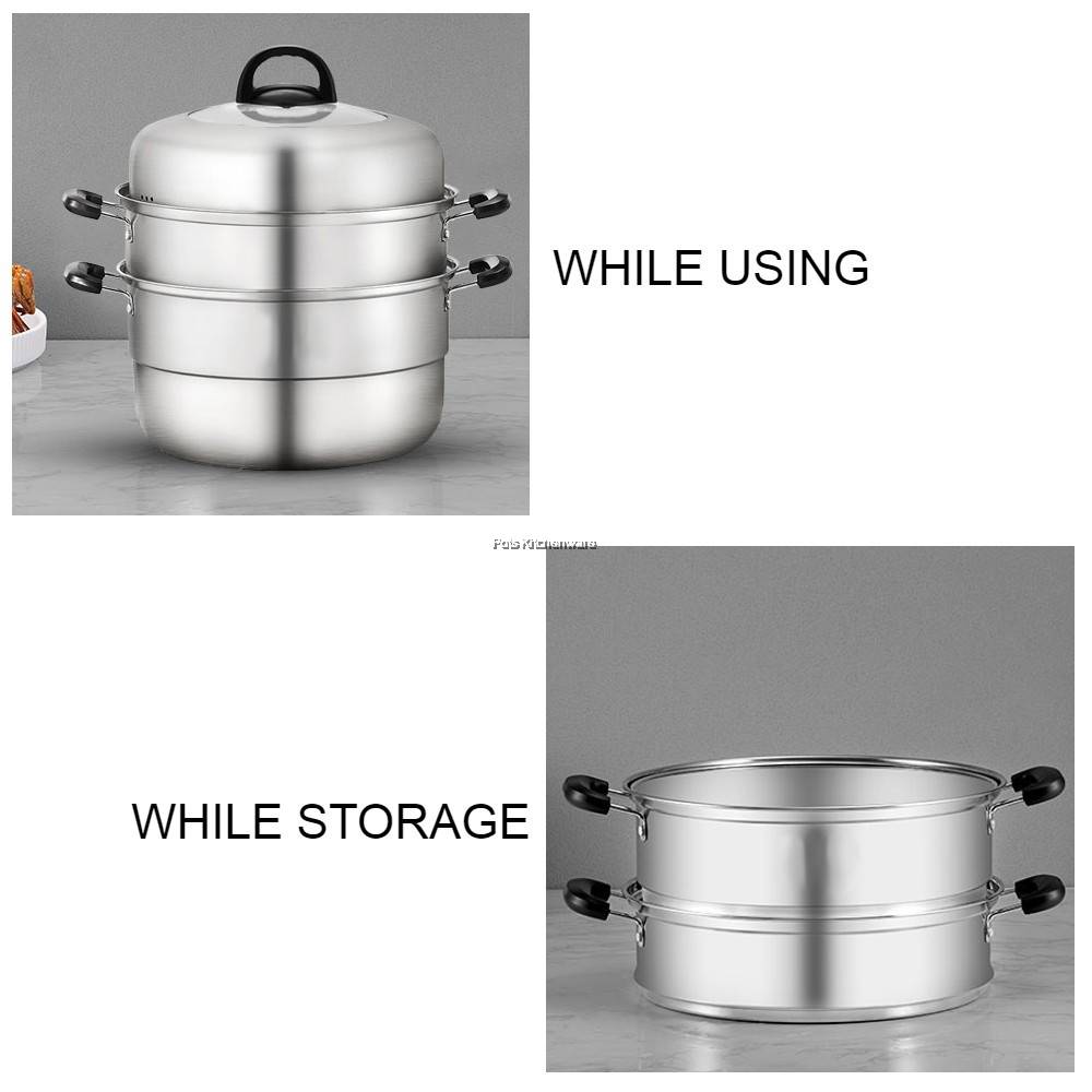 Stainless Steel SUS 304 High Quality Multi-function Steamer Steaming Pot (30cm/32cm/34cm/36cm ...