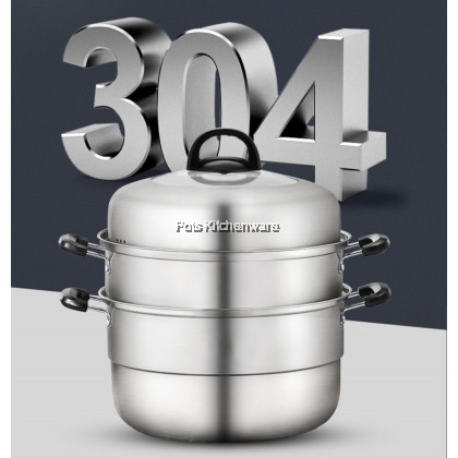 Stainless Steel SUS 304 High Quality Multi-function Steamer Steaming Pot (30cm/32cm/34cm/36cm ...