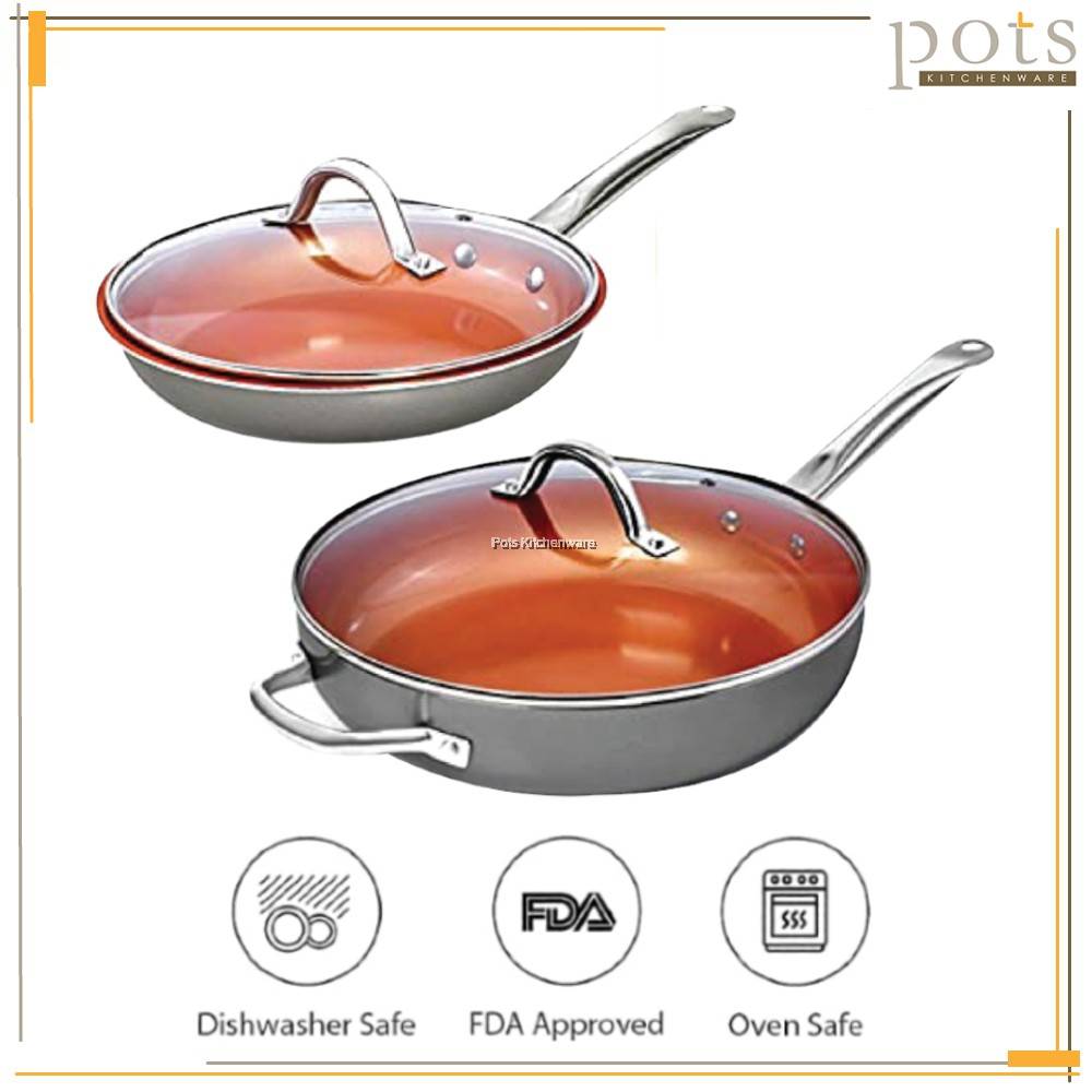 square red copper pan