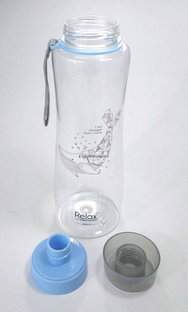 1400ml Relax BPA FREE Tritan Water Bottle Twisted Lid Tumbler Botol Air - D7714