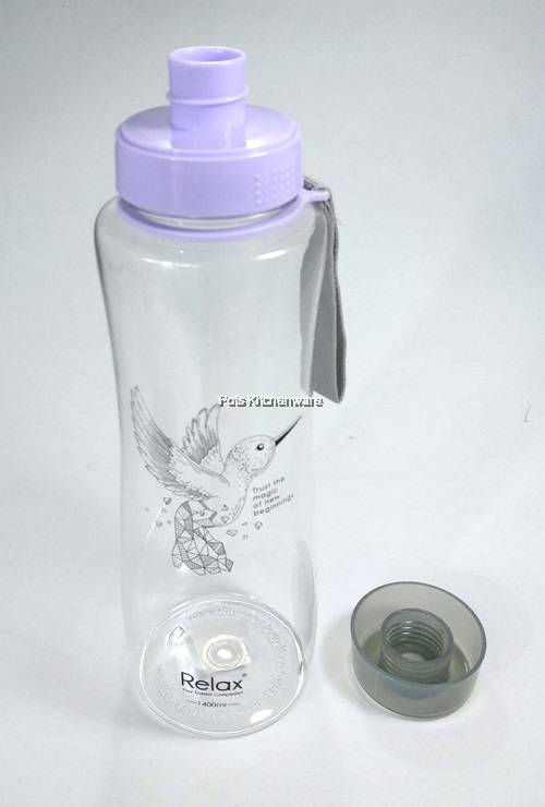 1400ml Relax BPA FREE Tritan Water Bottle Twisted Lid Tumbler Botol Air - D7714