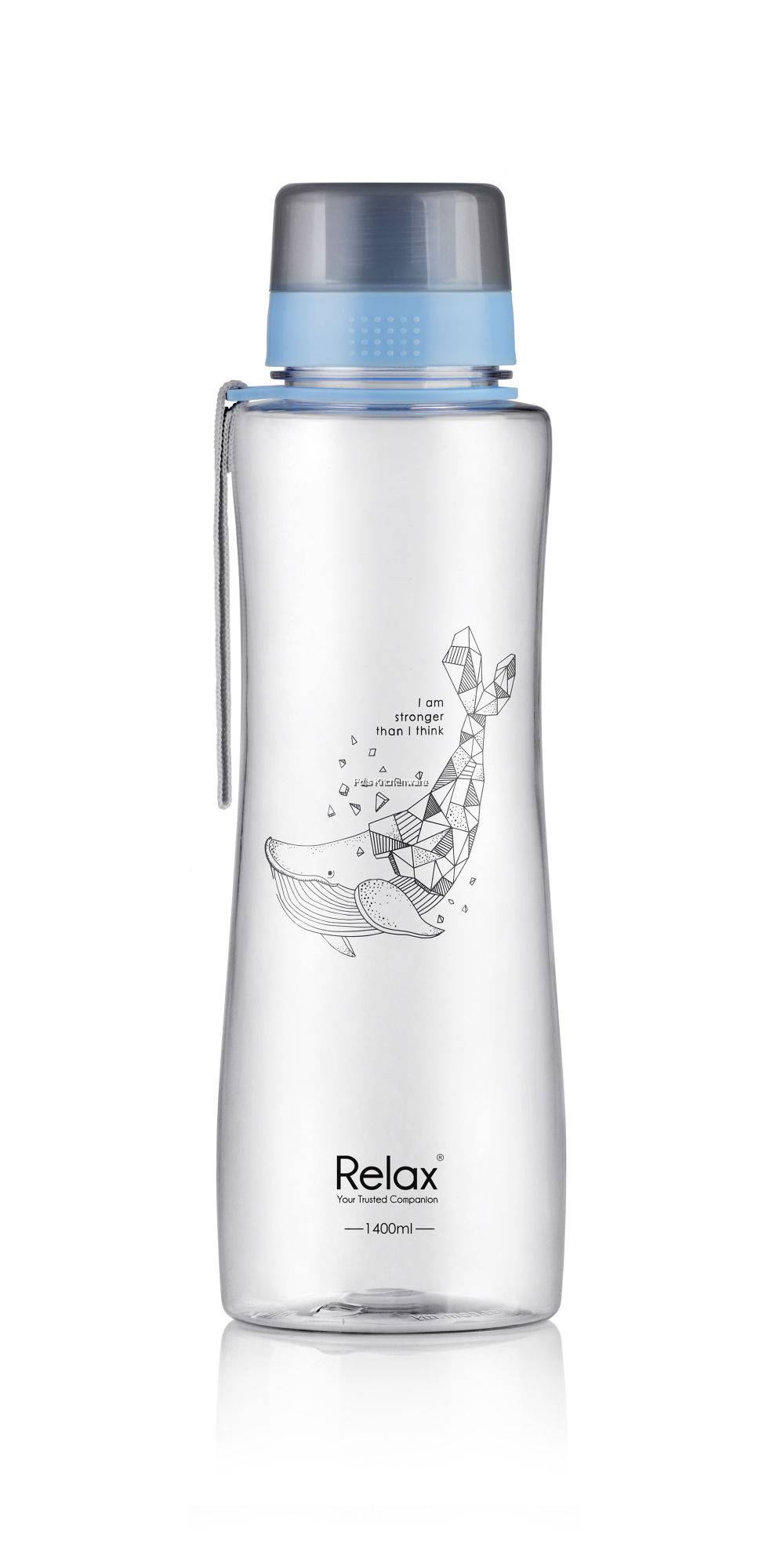 1400ml Relax BPA FREE Tritan Water Bottle Twisted Lid Tumbler Botol Air - D7714