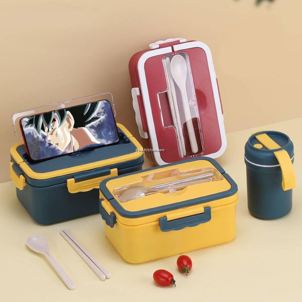 1000ml/1500ml Portable Microwave Safe Bento Lunch Box Food Storage ...