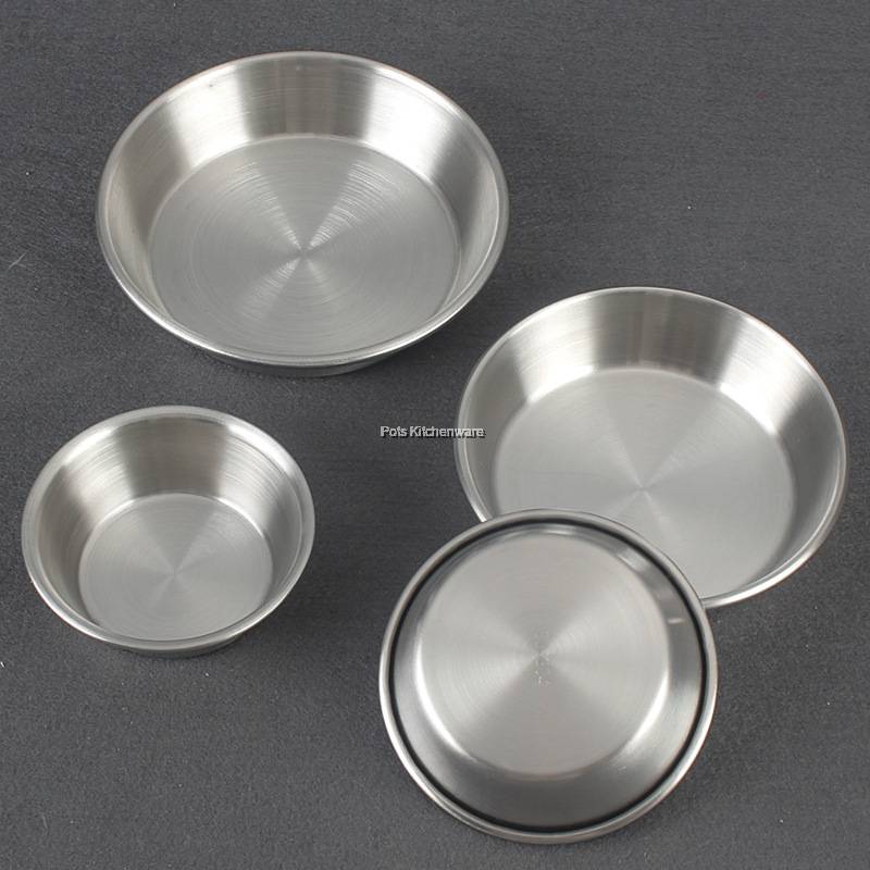 2pcs Toffi SUS304 Stainless Steel Dishes Bowl Condiment Sauce Plate ...