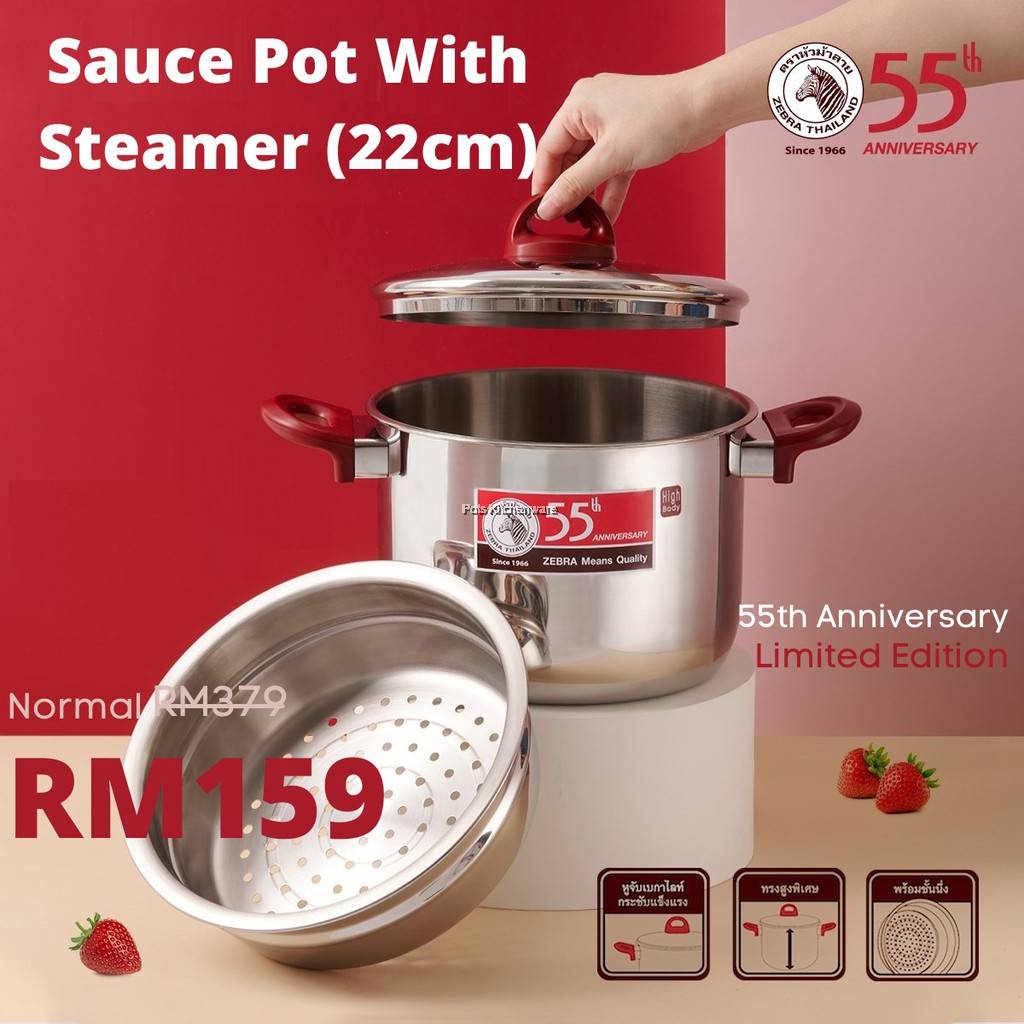 100% Original Zebra Thailand 泰国斑马牌 5.5L Stainless Steel SUS304 Sauce ...