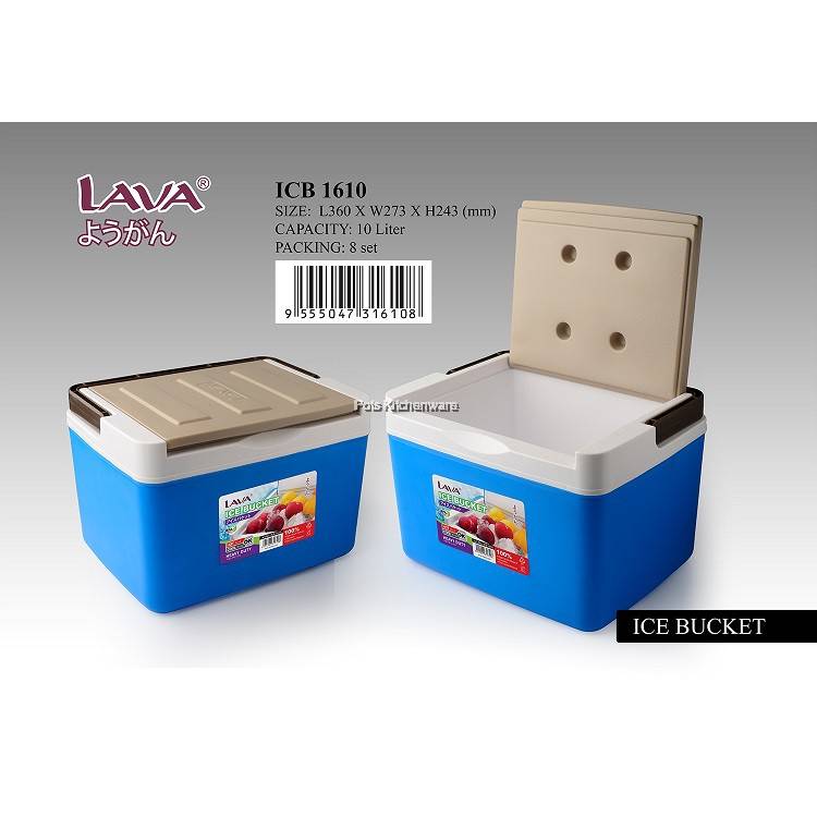 Lava High Quality BPA FREE Ice Box Bucket Cooler Box Picnic Box Tong ...