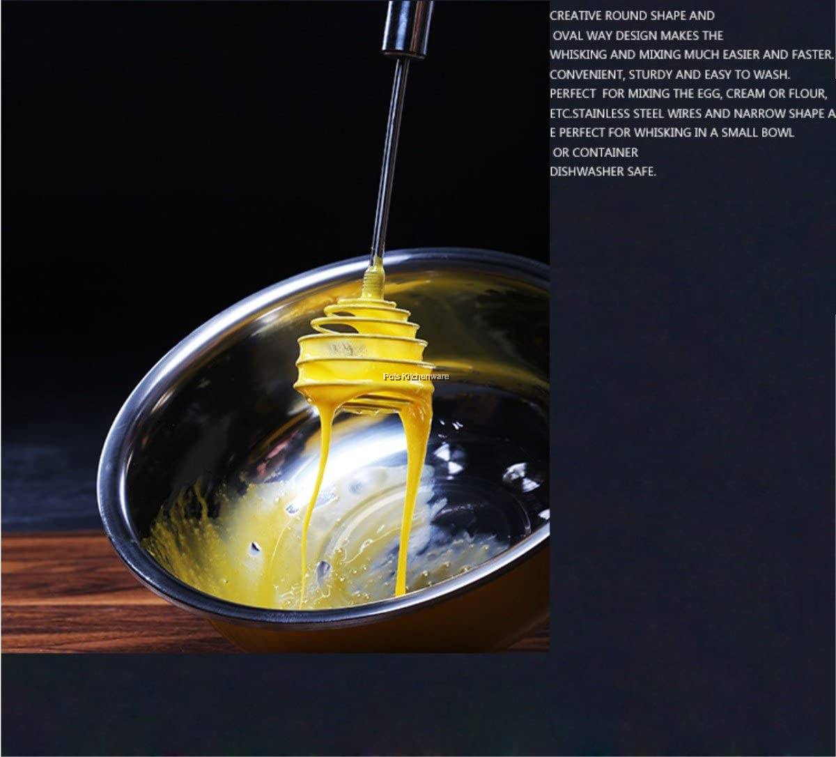 Stainless Steel Round Ball Coil Spring Egg Whisk Mixer Beater ...