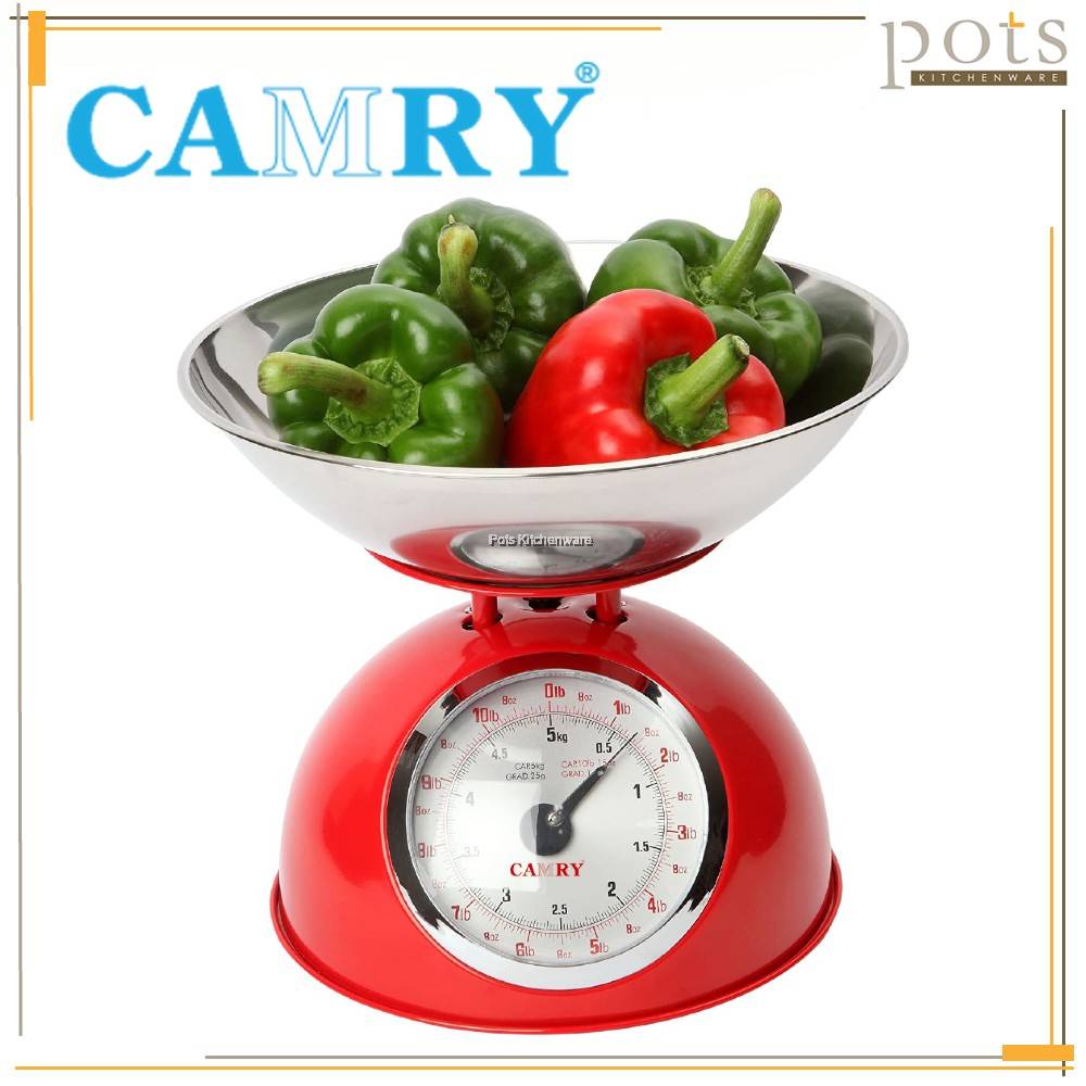 Camry 5kg Analogue Display Mechanical Dial Spring Scale Weighing Scale with 2L Bowl Penimbang ...