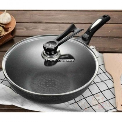 100% Original Zebra Thailand 泰国斑马牌 Neptune 30cm Non Stick Wok Frypan ...